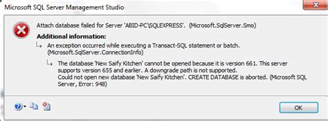 Cannot Attach Database To SQL Server Management Studio R Database Administrators Stack