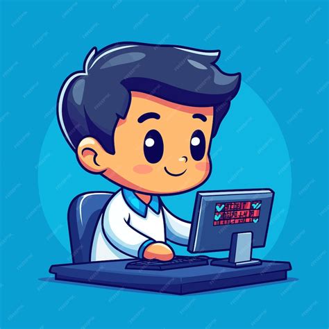 Cute Programador De Depuración De Código Vector De Dibujos Animados
