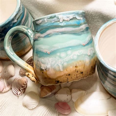 Sand And Sea” Mug Pottery Mugs Ceramics Pottery Shop