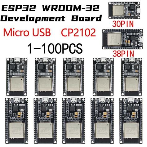 Wroom 32 Esp32 Development Board Micro Usb Cp2102 30p 38p Wifibluetooth Ultra Low Power