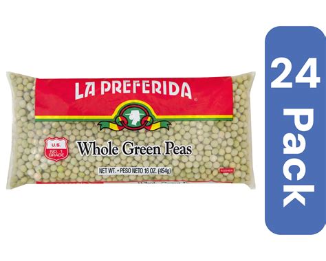 La Preferida Whole Green Pea Beans Polybag 16 Oz Pack Of 24