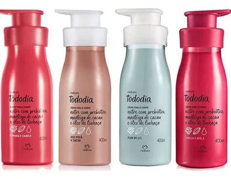 Kit 4 Cremas Hidratantes 400 Ml Natura Tododia Surtidos Envío Gratis