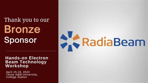 National Center For Electron Beam Research Texas Aandm University On