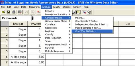 How Do I Analyze Data In Spss For A 1 Way Between Subjects Anova