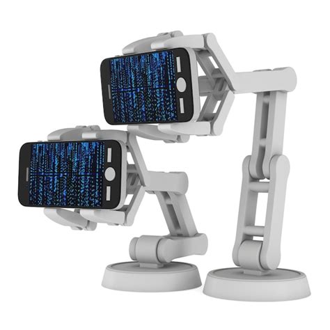 Premium Photo Robotic Arm With Binary Code 3d