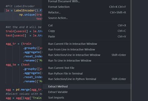 Extract Methodextract Variable In The Context Menu Are Not Mapped To