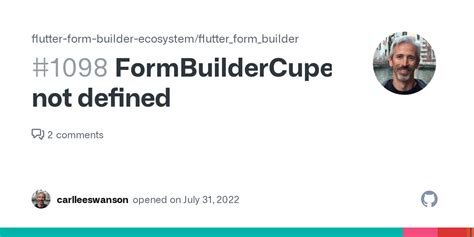 Formbuildercupertinodatetimepicker Not Defined Issue Flutter Form Builder Ecosystem