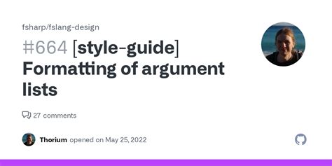 Style Guide Formatting Of Argument Lists · Issue 664 · Fsharpfslang
