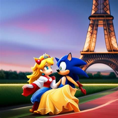 La Princesse Peach Et Sonic Au Lit Go Red Team Princess Peach And