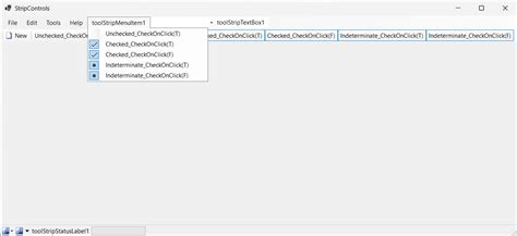 Add Checkable Toolstrip Menu Items And Buttons To Test Applications