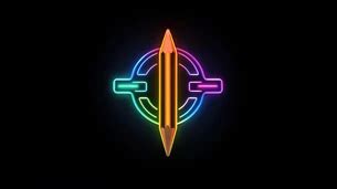 Ui Ux Icon Linear Outline Of Neon Sign Location With Dark Glow D Rendered Interface Element