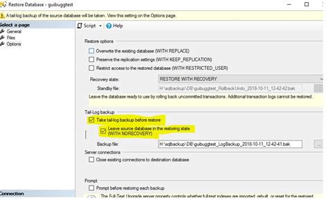 Caution About Restoring Via Ssms V17 Sqlservercentral