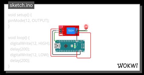 Realy Wokwi Esp32 Stm32 Arduino Simulator
