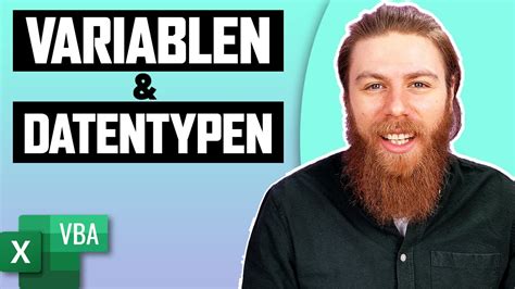 Variablen Und Datentypen Verwende Dim And Set Richtig Excel Vba Youtube