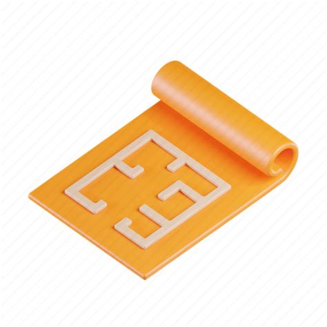 Blueprint Paper Scroll Map Marker Architecture Document Draft 3d