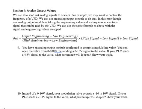 Solved Section Analog Output ValuesWe Can Also Send Out Chegg Com