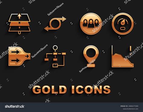 Set Hierarchy Organogram Chart Digital Speed Stock Vector Royalty Free