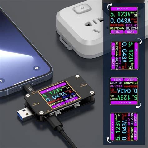 Usb Tester Type C Voltage Power Meter 2 In 1 Digital Multimeter 4 5 24v 0 3 0a Ammeter Bol