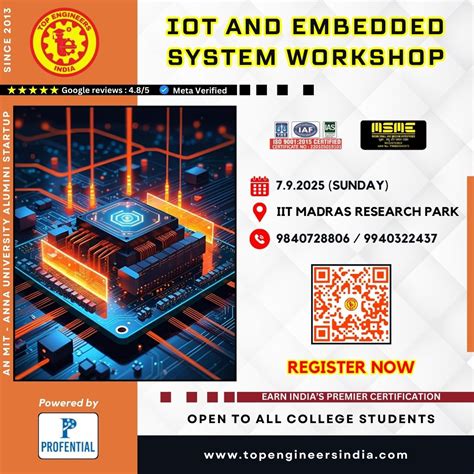 Iot And Embedded System Workshop 2025 Top Engineers Workshop Chennai