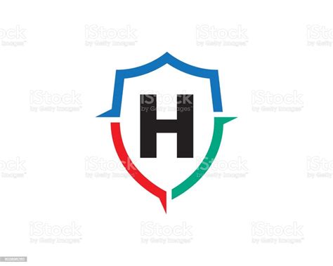 편지 H 방패 기호 서식 파일 디자인 벡터 상징 디자인 개념 크리에이 티브 기호 아이콘 로고에 대한 스톡 벡터 아트 및 기타