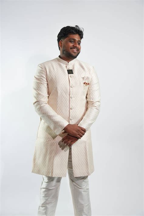 royal warm white sherwani set vasthra