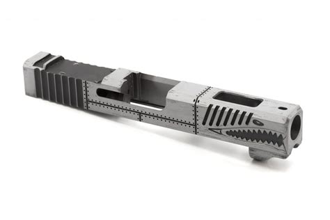 P40 Warhawk Rmsc Cut Slide For Glock 48 Battleworn Gray Steel