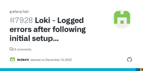 Loki Logged Errors After Following Initial Setup Documentation