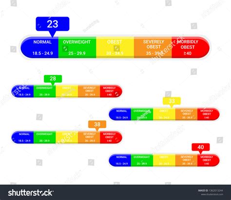 Body Mass Index Bmi Classification Chart Stock Vector Royalty Free