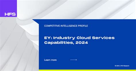 Ey Industry Cloud Services Capabilities 2024 Hfs Research