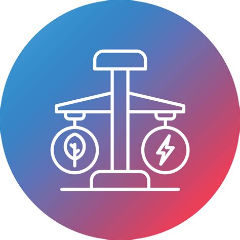 Zero Energy Balance Line Gradient Circle Background Icon 16829704