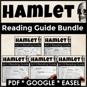 Hamlet Reading Guide Questions For Act Act Act Act And Act