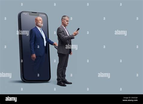 Cyber Crime Concept Hacker Thief In A Smartphone Stealing A Users Wallet Copy Space Stock