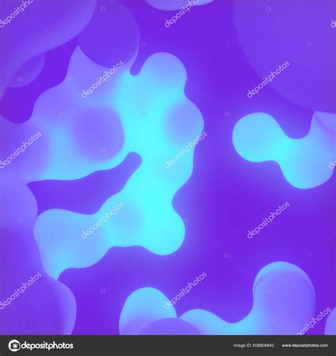 Floating Glowing Liquid Blobs Look Lava Lamp Organic Structure Neon