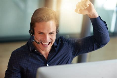 Yes I Solved The Customers Problem A Young Male Agent Working In A