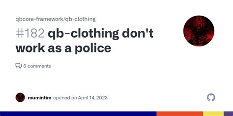 Qb Clothing Don T Work As A Police Issue Qbcore Framework Qb Clothing GitHub