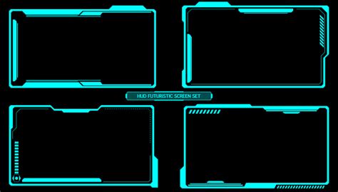 Hud는 미래 기술 인터페이스 화면 요소 패널 설정된 벡터입니다 홀로그램에 대한 스톡 벡터 아트 및 기타 이미지 홀로그램 질감 풀프레임 Istock