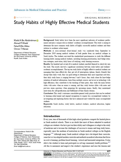 Amep 12 627 Pdf Medical School Saudi Arabia