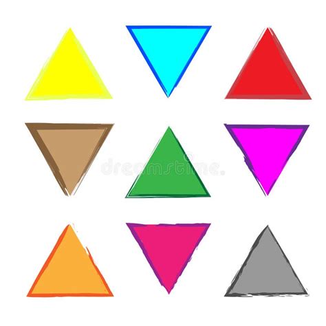 Colorful Colored Triangles Shapes Geometric Art Print Geometric Shape Vector Illustration