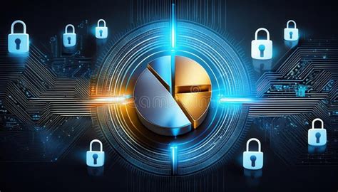 Visual Representation Of Cybersecurity Featuring A Split Disk And Padlocks Symbolizing Data