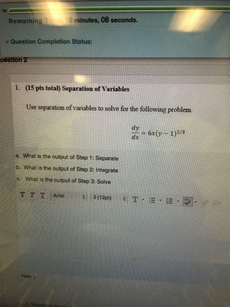 Solved Separation Of Variables Use Separation Of Variables Chegg Com