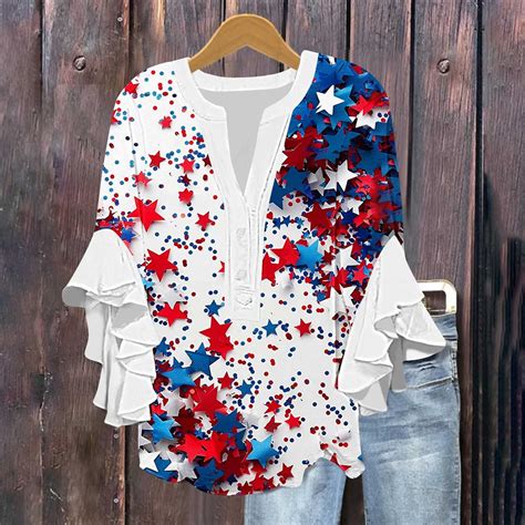 Patriotic Shirt Womens Patriotic Blouse Women Womens Fourth Of July
