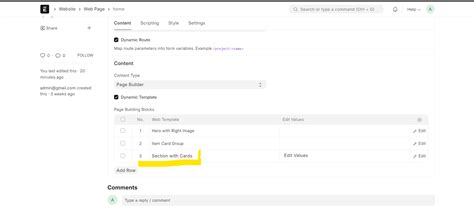 Section With Crad Web Template Issue Website Frappe Forum