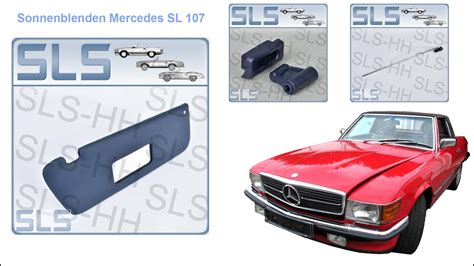 Mercedes R107 W107 Sonnenblende Sonnenbeldenhalter U Gummiring Vom