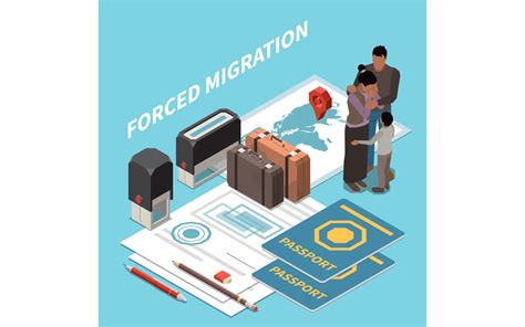 Population Mobility Migration Displacement Isometric 01 200910927