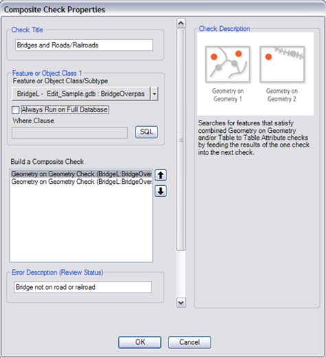 Adding A Geometry On Geometry Check To A Composite Check—arcmap