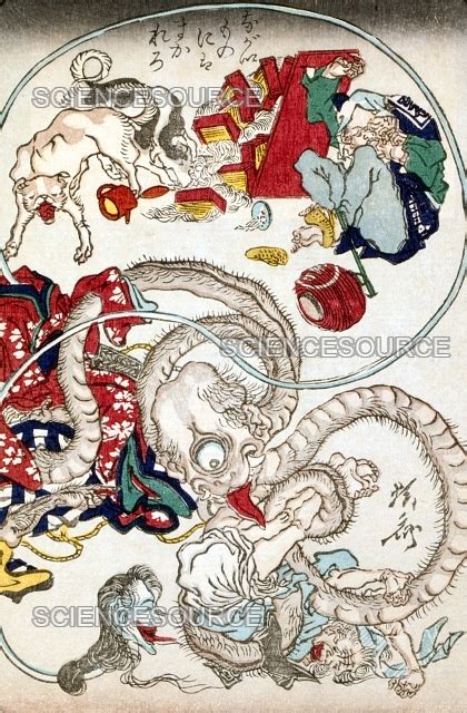 Photograph Rokurokubi And Mikoshi Nyudo Japanese Science Source Images