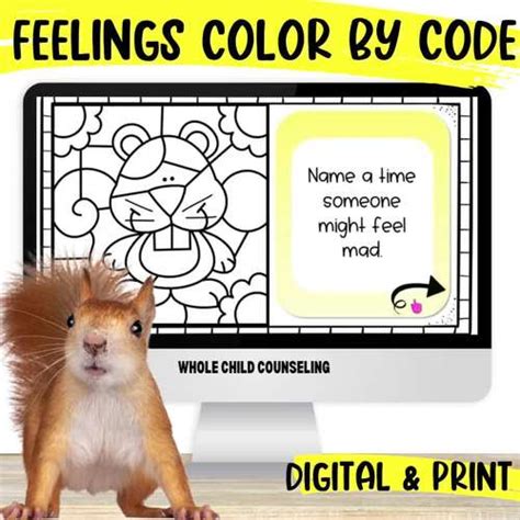 Fall Color By Code October Feelings And Facial Expression Emotion Matching Game