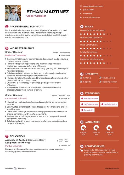 10 Grader Operator Resume Samples And Templates For 2025