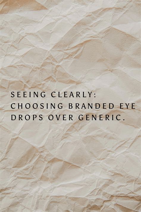 Branded Vs Generic Eye Drops Why Quality Wins Every Time