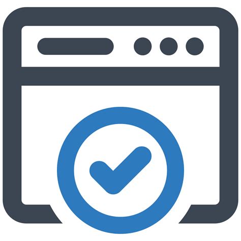 Check Mark Approve Content Window App Browser Icon Download On